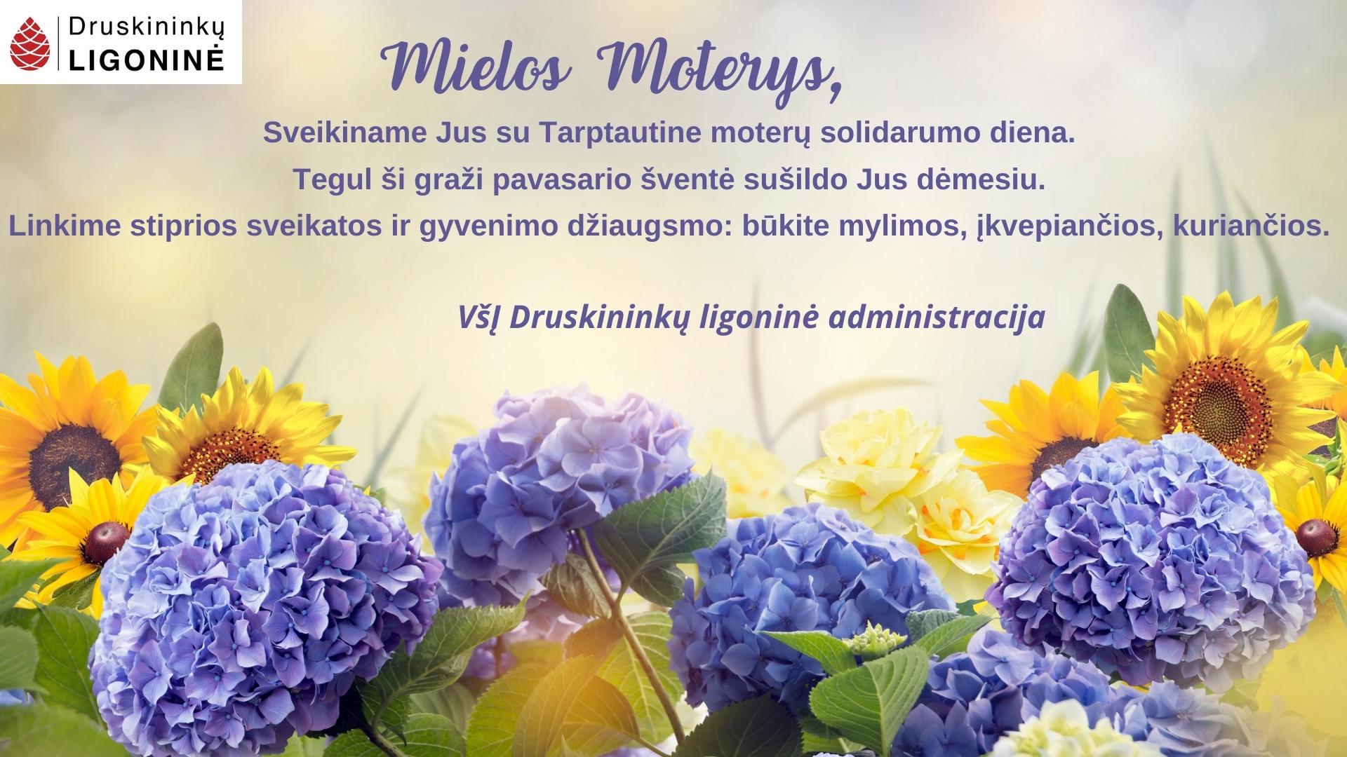 Sveikinimas Moters dienos proga - Druskininkų Ligoninė